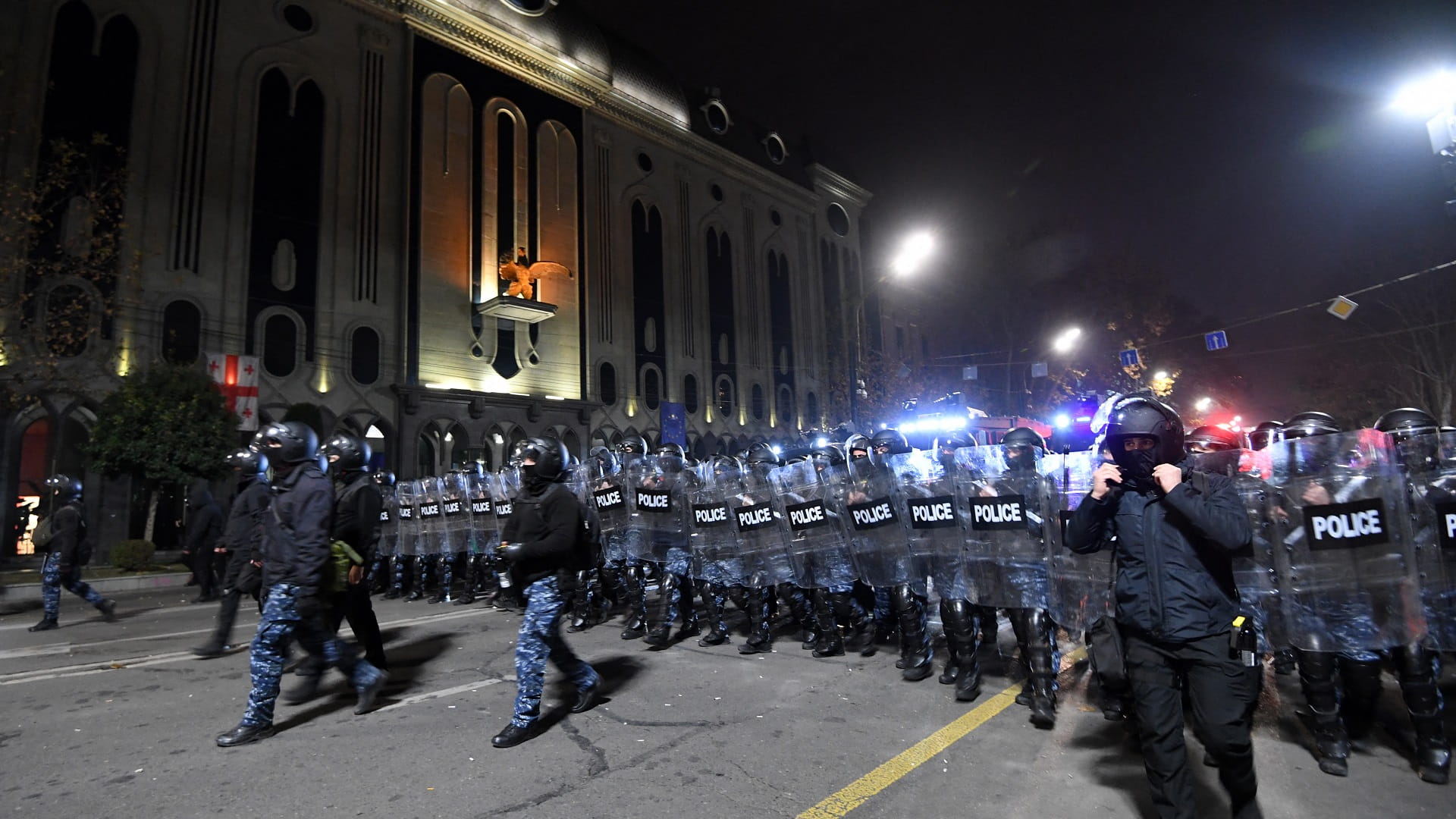 Georgia police fire tear gas, water cannons at pro-EU protesters