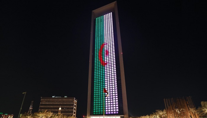 ADNOC headquarters lights up with Algerian flag for National Day
